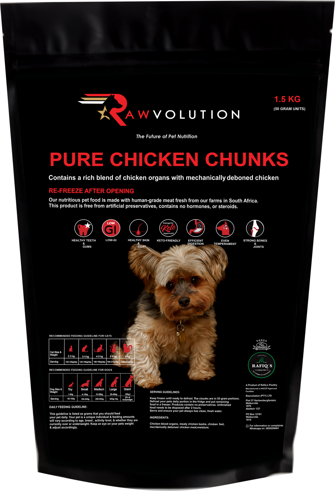 Pure Chicken Chunks – RawVolution | Natural Pet Food in Cape Town ...